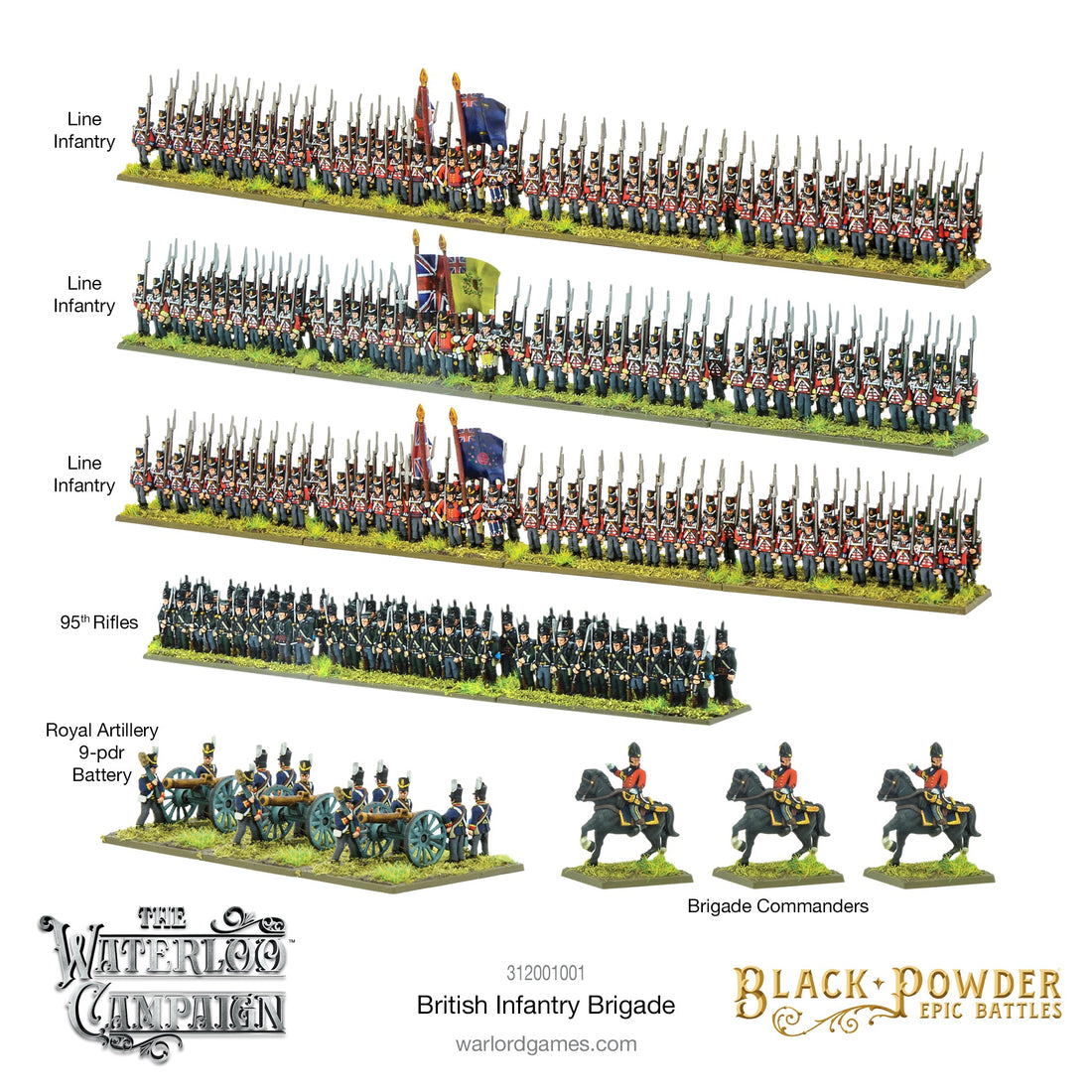 BP Epic Battles: Waterloo - British Infantry Brigade – em4miniatures