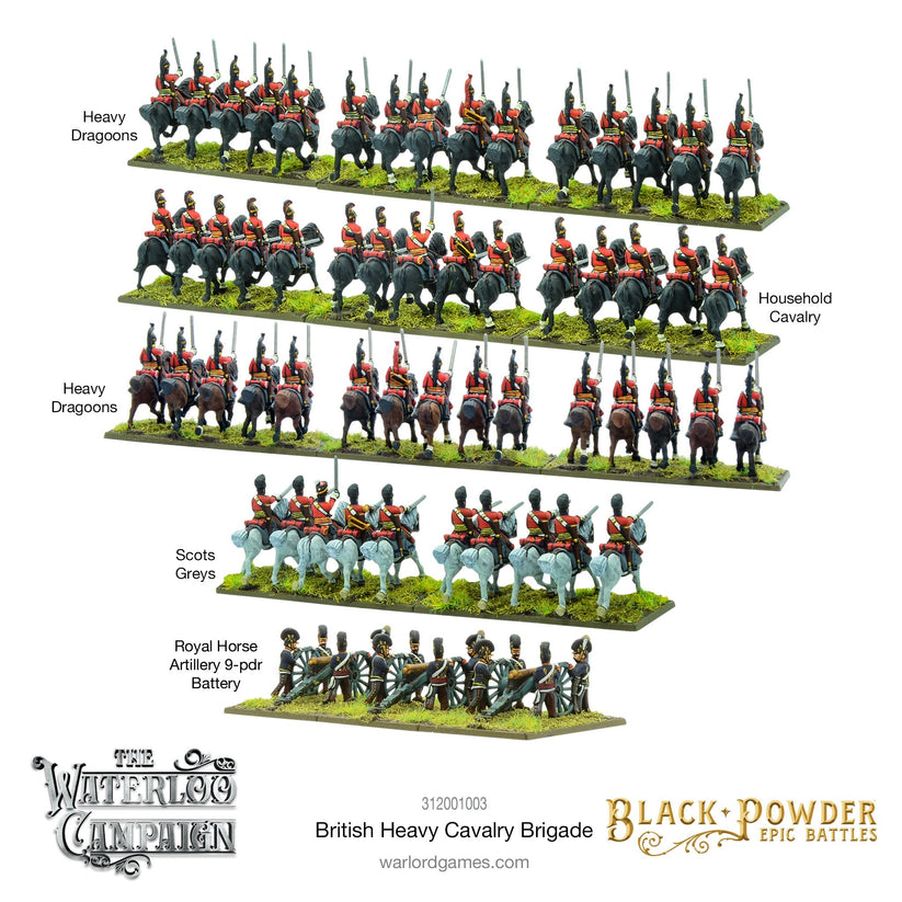 BP Epic Battles: Waterloo - British Heavy Cavalry Brigade – em4miniatures