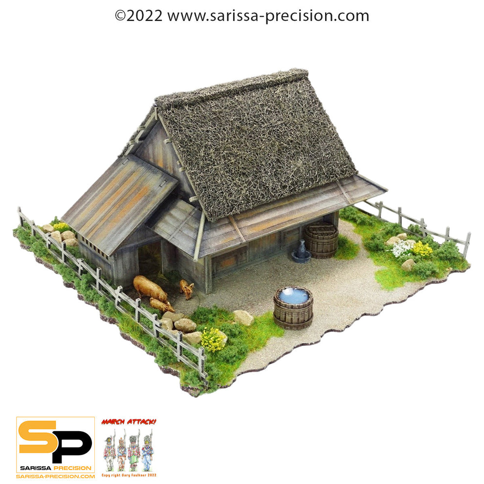 Mountain Village Farmhouse - Feudal Japan MDF Scenery – em4miniatures