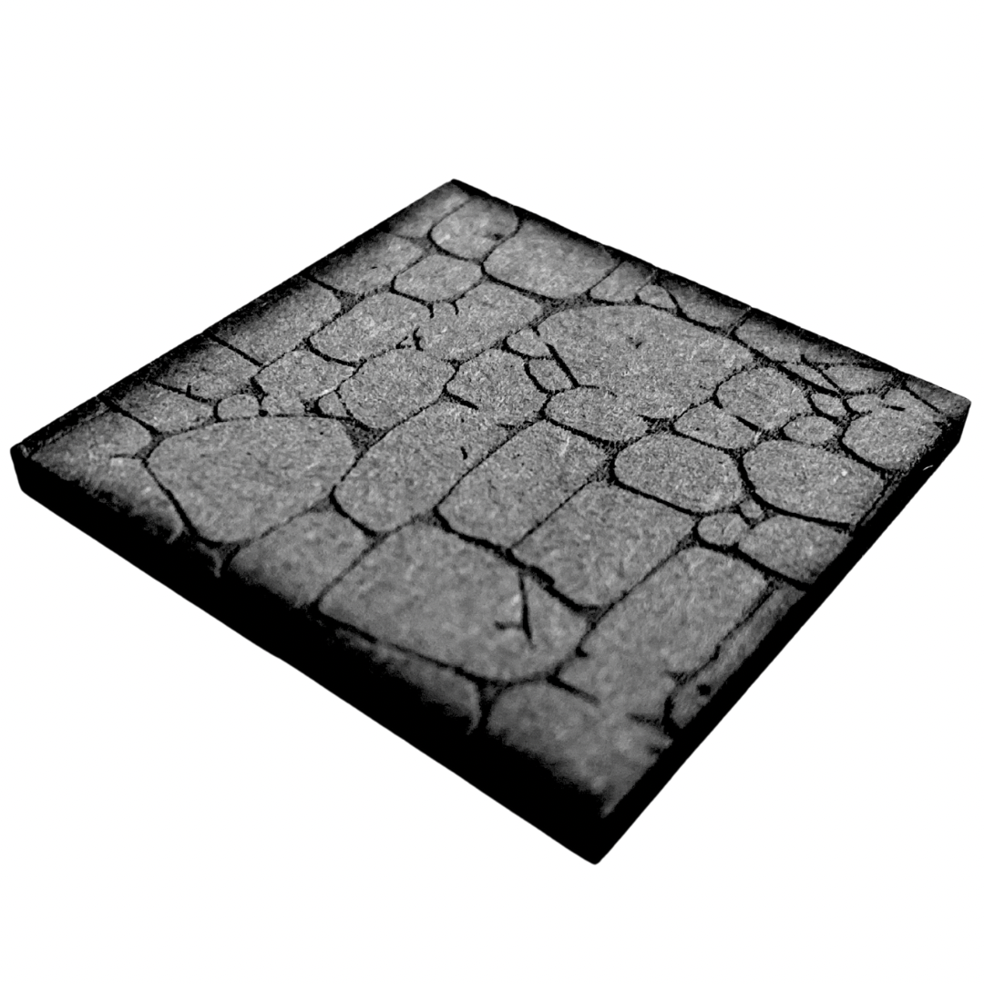 Cobblestone square miniature bases – em4miniatures