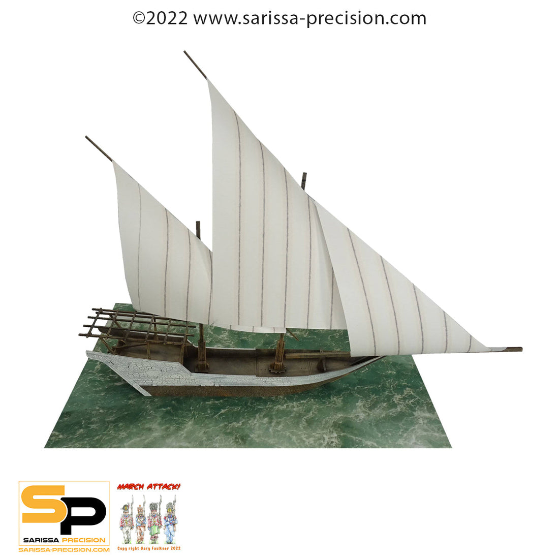 Arab Dhow Sailing Ship - Pulp MDF Scenery – em4miniatures