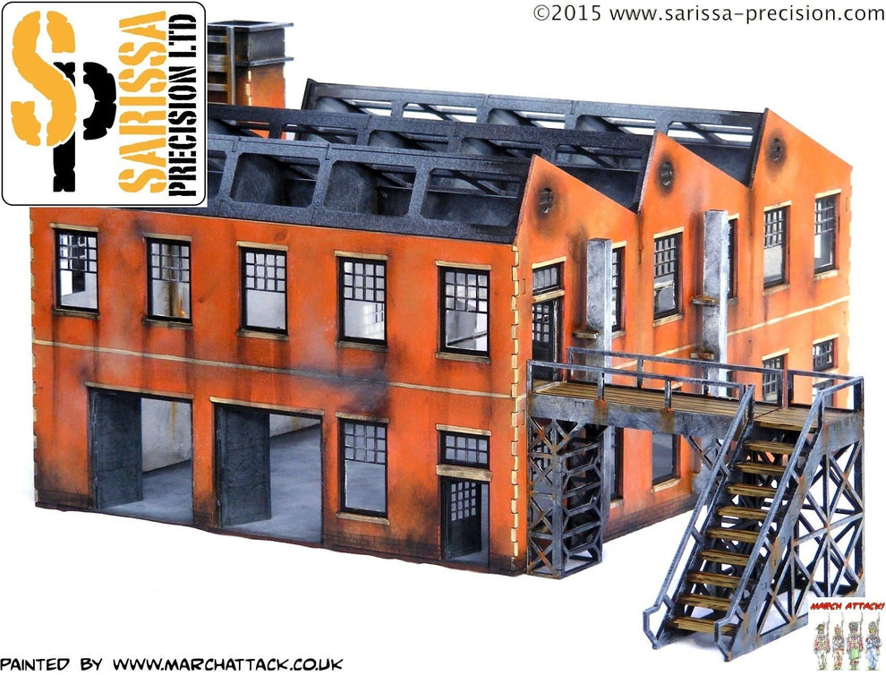 Large Factory - Industrial MDF Scenery – em4miniatures