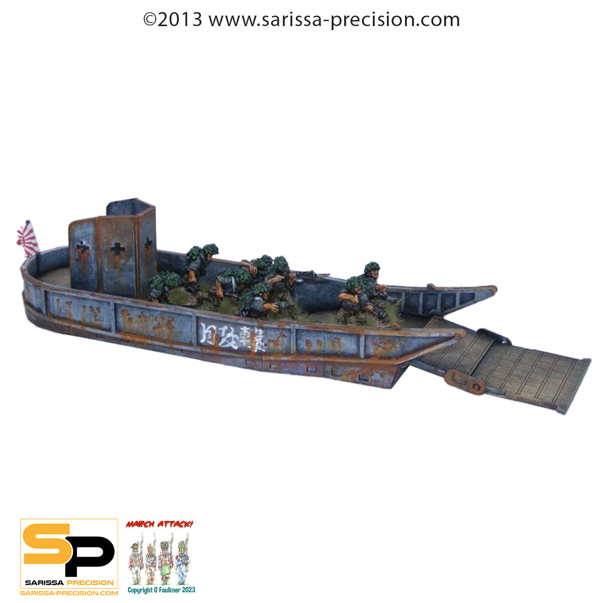 Japanese Landing Craft - Jungle Theatre MDF Scenery – em4miniatures