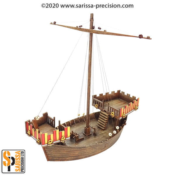 Medieval Cog Sailing Ship - Medieval MDF Scenery – em4miniatures