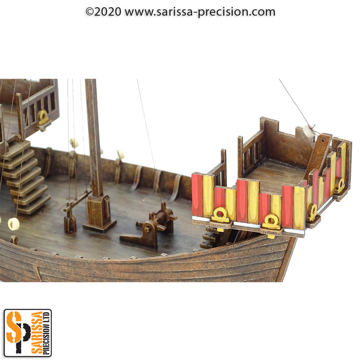 Medieval Cog Sailing Ship - Medieval MDF Scenery – em4miniatures