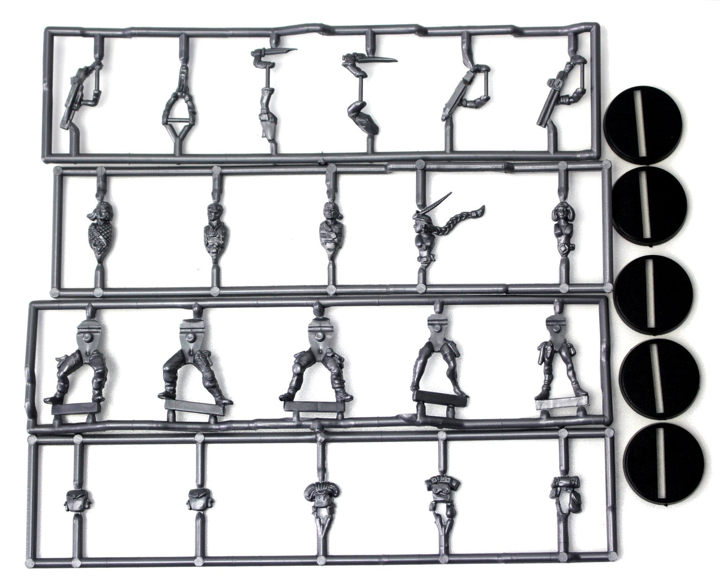 25 Plastic SciFi Ganger Miniatures in 28mm Scale - Combat Zone ...