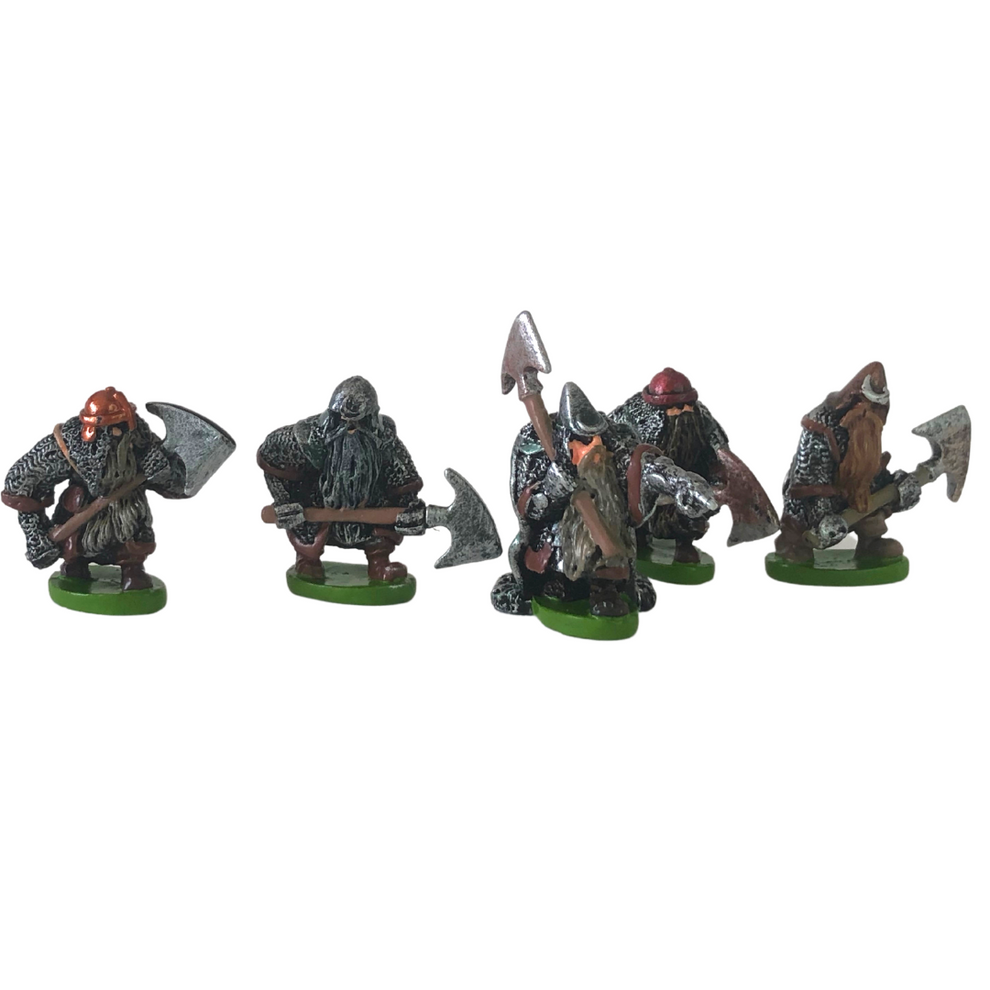 Pre-Painted Dwarf Miniature Set - 5 Models - Elfsera Dwarf Patrol 1 ...