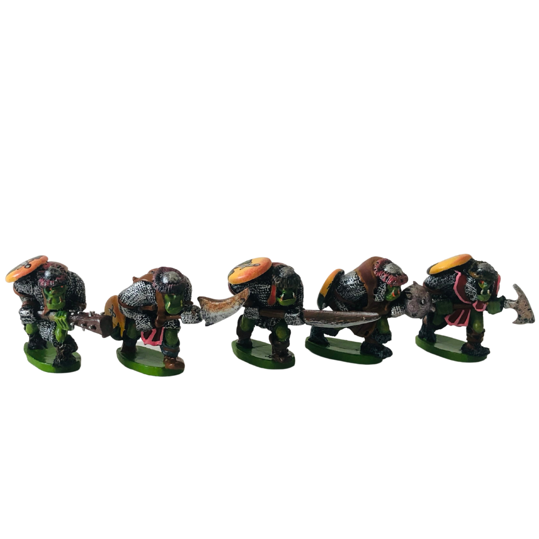Pre-Painted Orc Miniature Set - 5 Models - Elfsera Orc Raiders ...