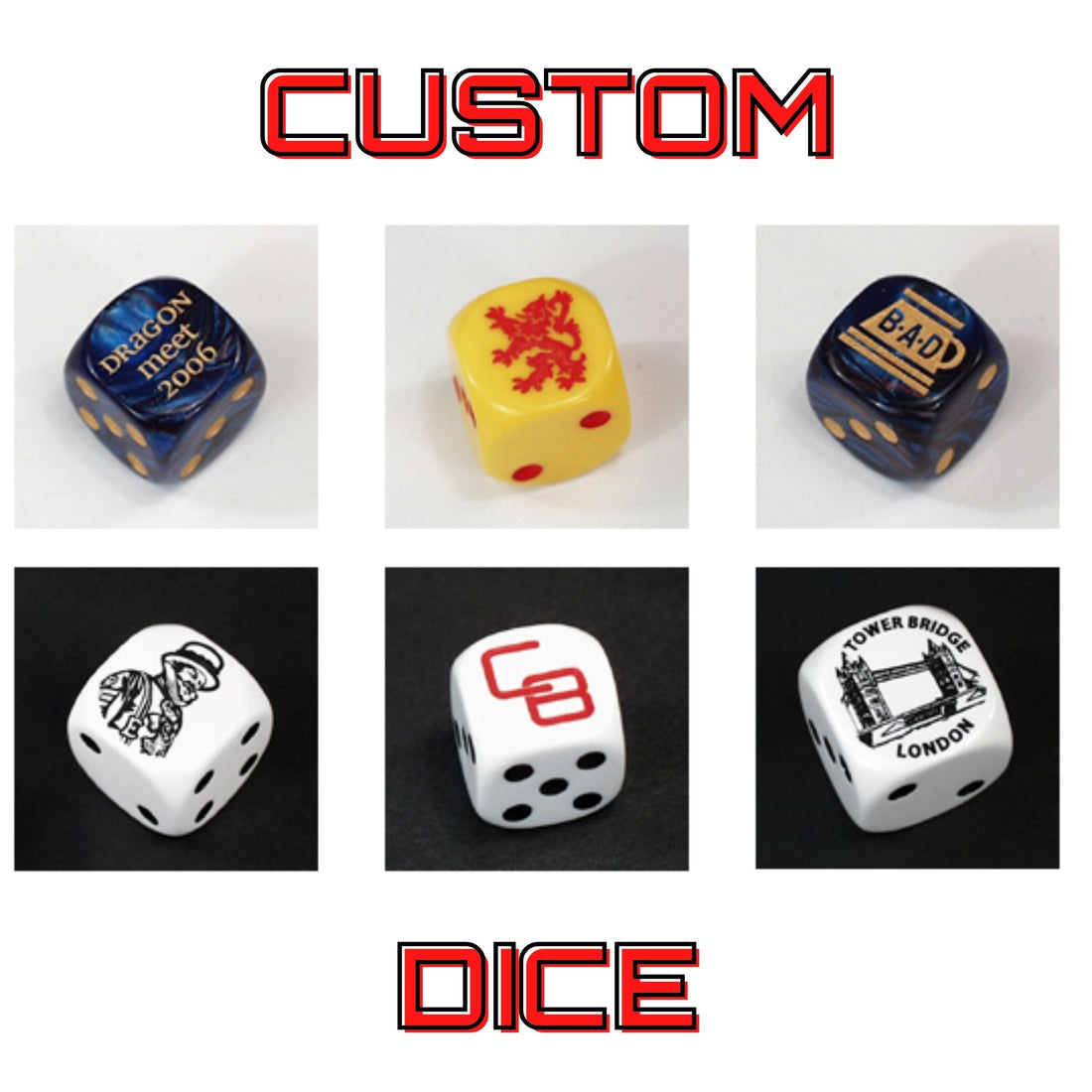 Custom Dice D6 - Single Face – em4miniatures
