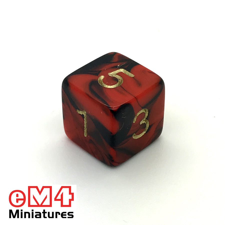 Oblivion Red D6 Poly Dice – em4miniatures